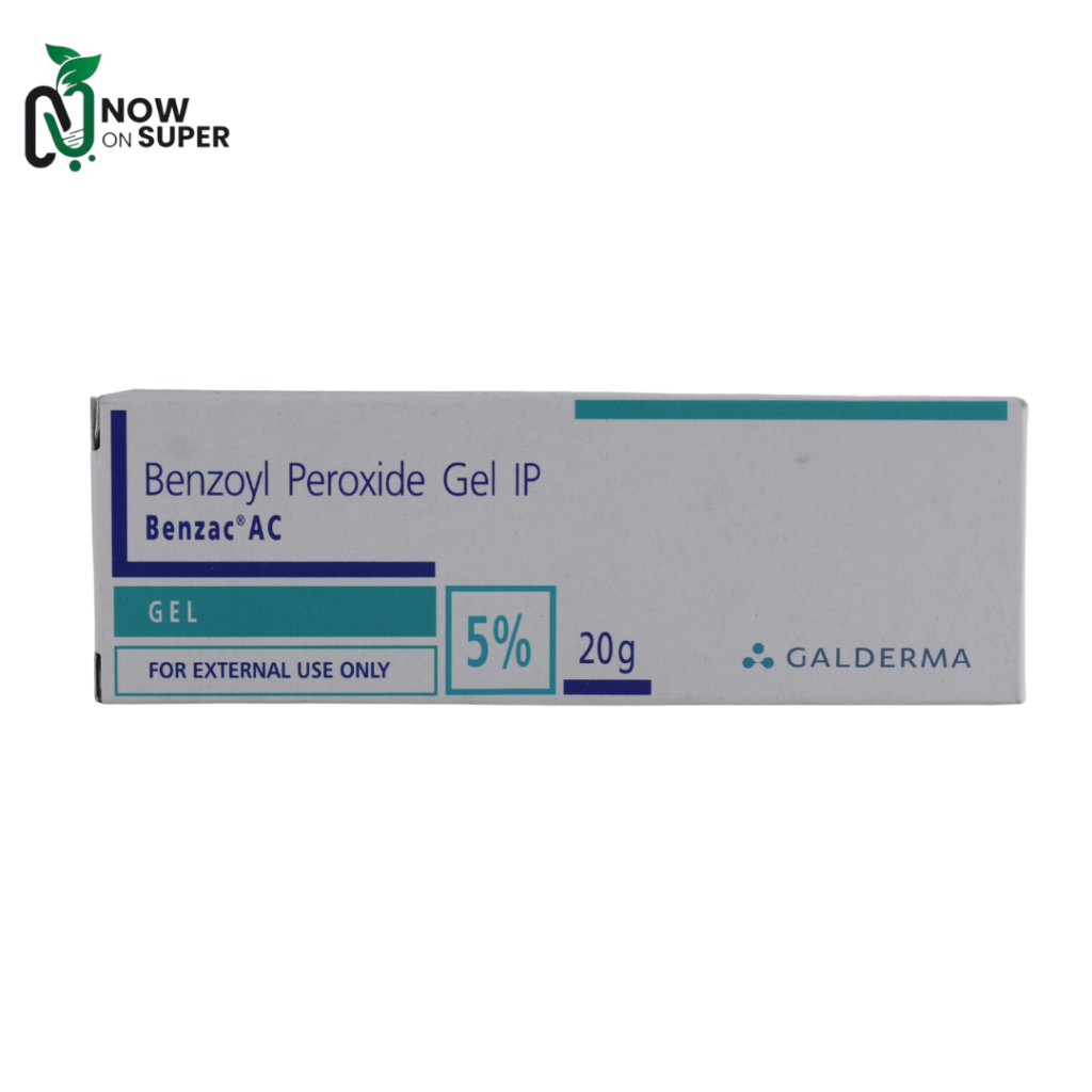 Benzac ac gel Benzoyl Peroxide Gel IP 20g - Now On Super